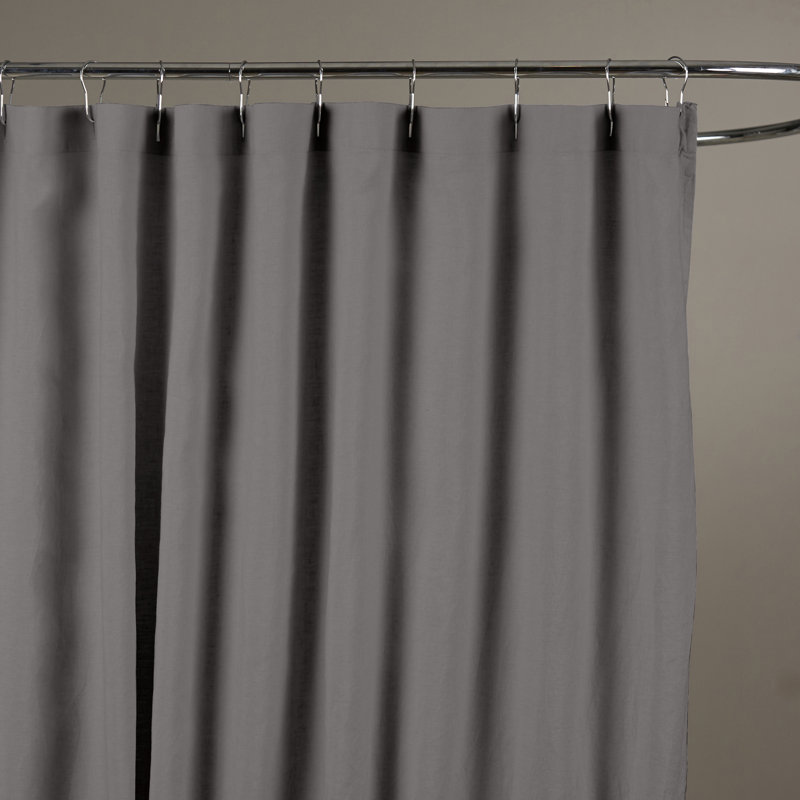 Emeline Linen Solid Color Single Shower Curtain And Reviews Allmodern